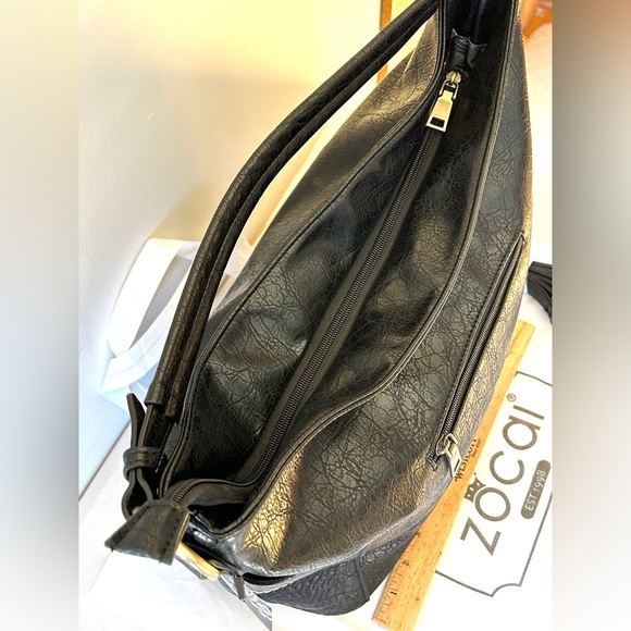 Zocai | Bags | Nwt Zocai Black Vegan Large Leather Handbag Hobo Satchel ...